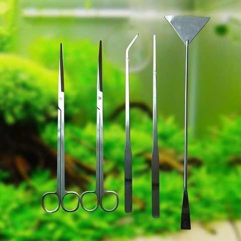 Multifunction 4 in 1 Long Handle Stainless Steel Aquatic Plant Scissors ...