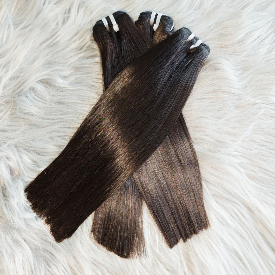 Full End Human Hair Extensions Double Drawn Vietnamese Human Hair ...