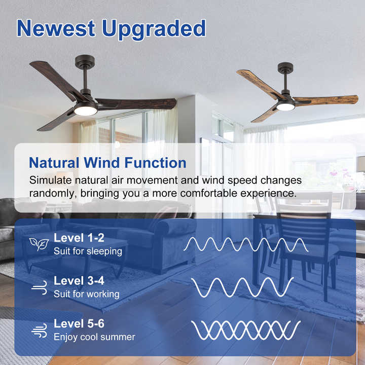 52" LED Ceiling Fan with Color-Changing Light & Remote