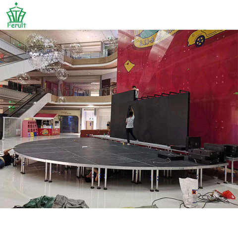 Factory Custom Wedding Frame Platform Black Semicircle Stage Concert ...