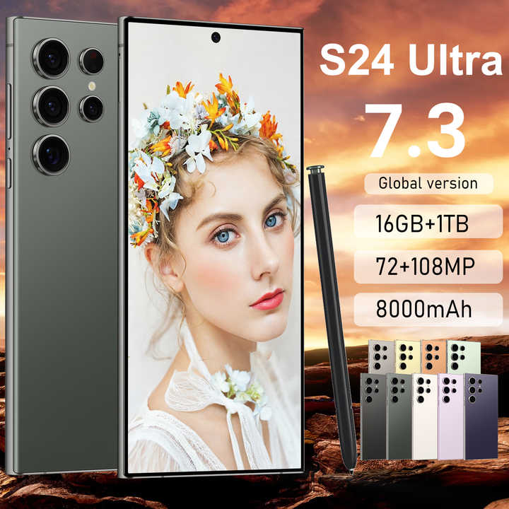 Factory Direct S24 ULTRA 5G Smartphone 8000mAh Battery 16GB+1TB Storage 7.3 Inch Dual Sim ...