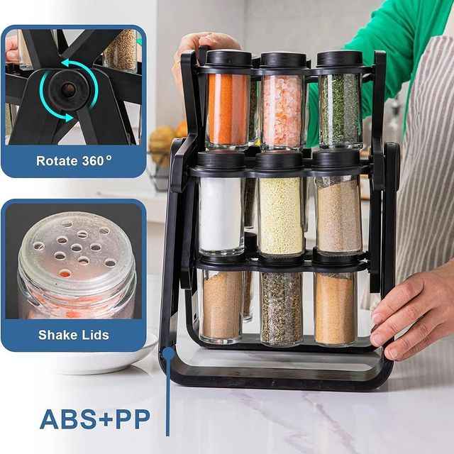 Creative Kitchen Countertop Spice Rack - 360° Rotating Ferris Wheel