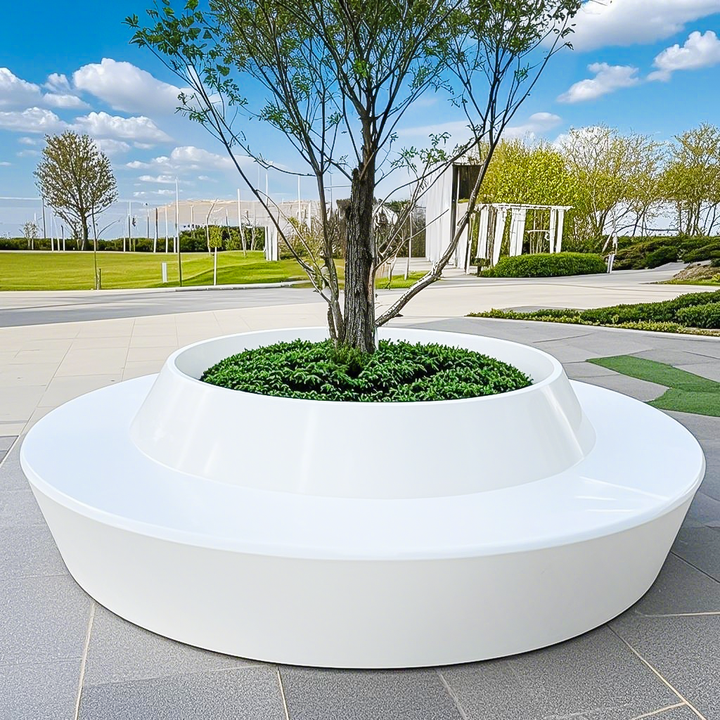 G029 Custom Tree planter and ring chair Tectonite Lounge seating GRC ...