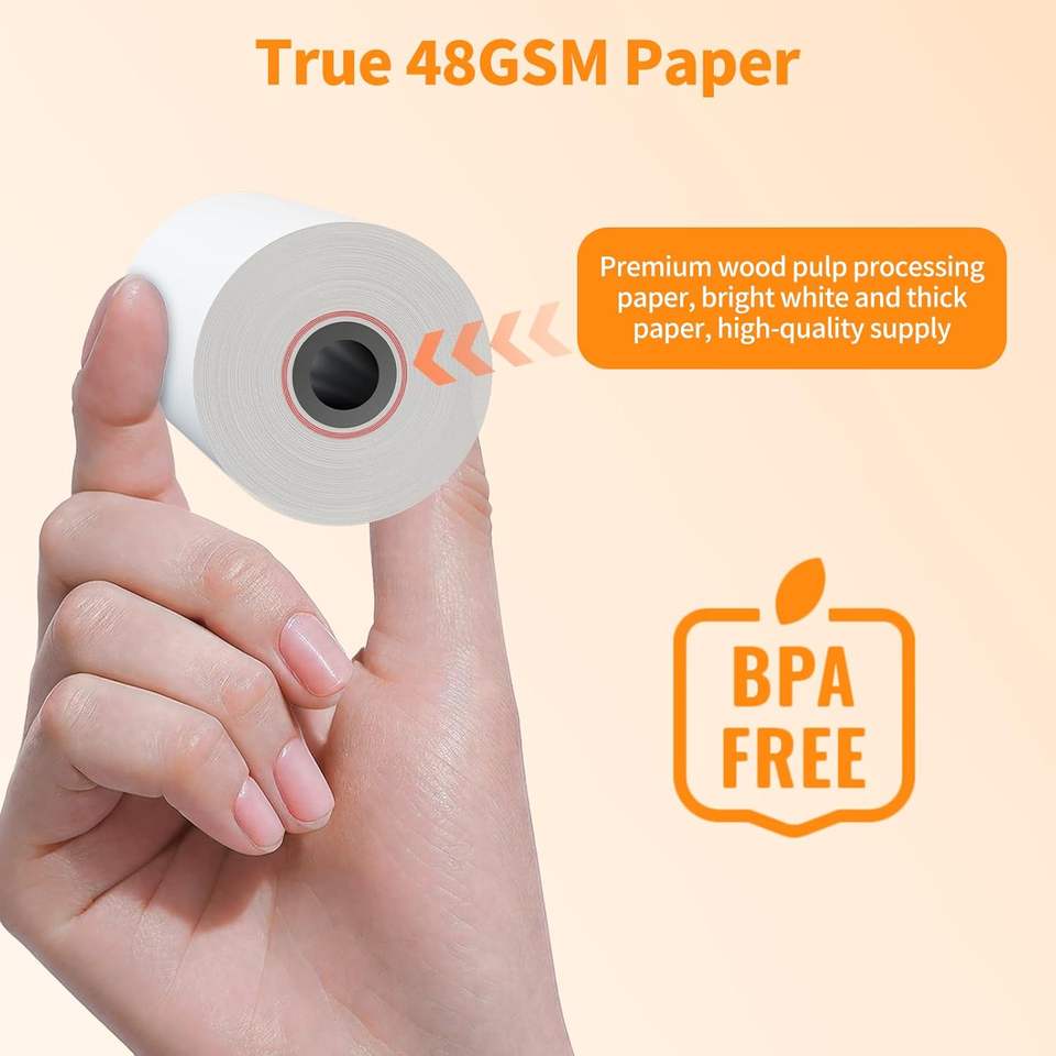Thermal Receipt Paper 57mm Single Layer 57X50 Till Roll for POS ATM ...