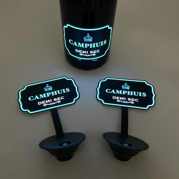 Champagne Battery Powered Luminous Labels - Elevate Your Party
