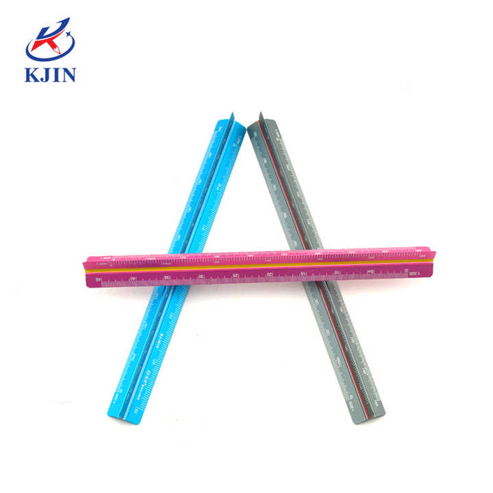 OEM Color and Logo 15cm Engineering Aluminium Triangular Scale Ruler
