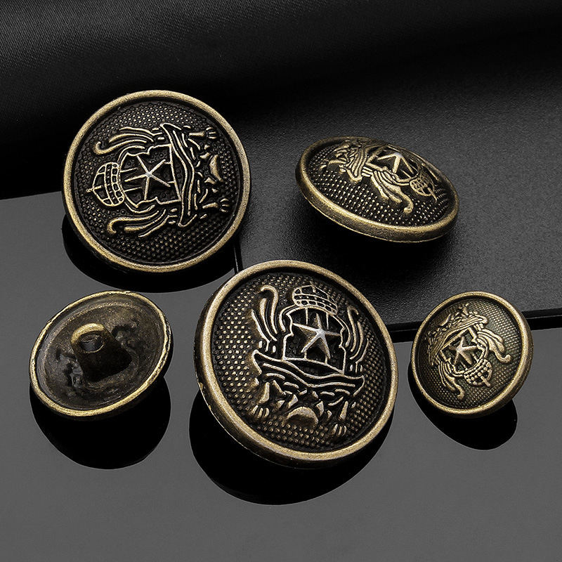 Custom Sewing Dome Retro Uniform Suit Buttons Shank Metal Button for ...