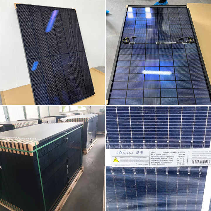 JA Solar N-Type Full Black Bifacial Solar Panels 430W-455W