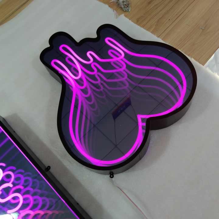 Winbo Custom Thousand Layer Magic Neon Mirror Rgb Letters Logo Custom ...