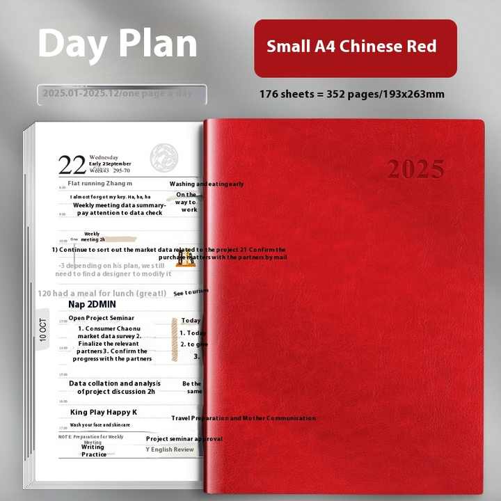 2025 A4 Calendar Notebook with A5 Schedule A6 Annual Customized Logo ...