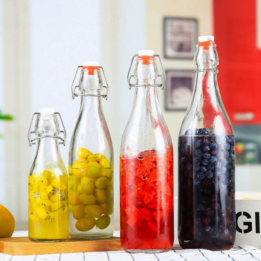 750ml Transparent/Brown Glass Beverage Bottle for Brandy/Wine/Juice ...