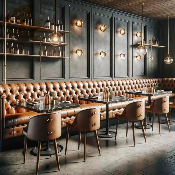 Industrial Style Bar Retro Sofa - Perfect for Restaurants