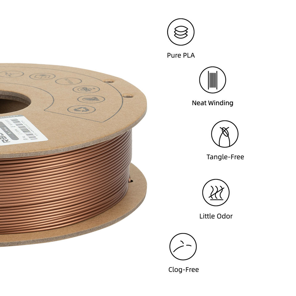 R3D Copper Powder PLA 3D Printer Filament 1.75MM 1KG for Metal Printing ...