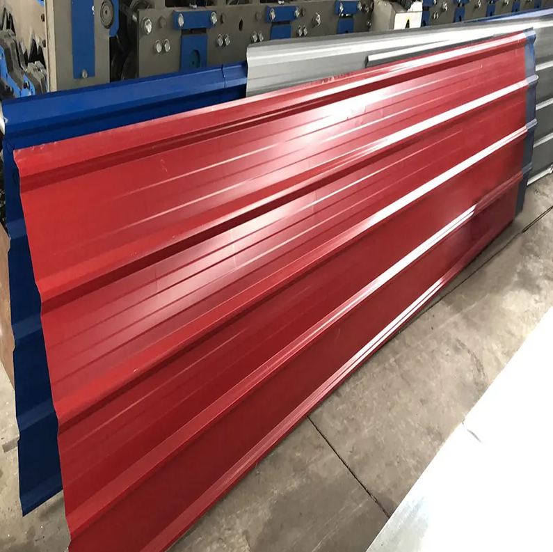 28 Gauge Aluzinc Roofing Sheet Orange Color Pre Painted Steel Sheet for ...