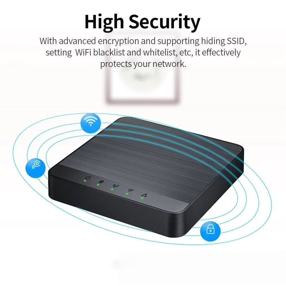 4G CPE Router Portable Hotspot Compact Black Box-Fully Compatible ...