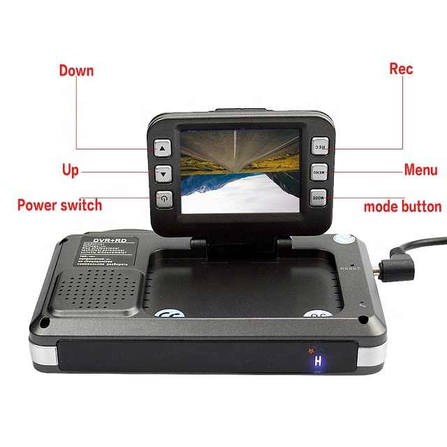 2 in 1 Car DVR Radar Detector - 1080P, Built-in G-sensor
