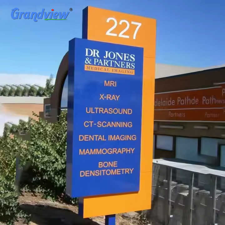 Custom Company Advertising Led Pylon Signs Outdoor Gas Station Pylon ...