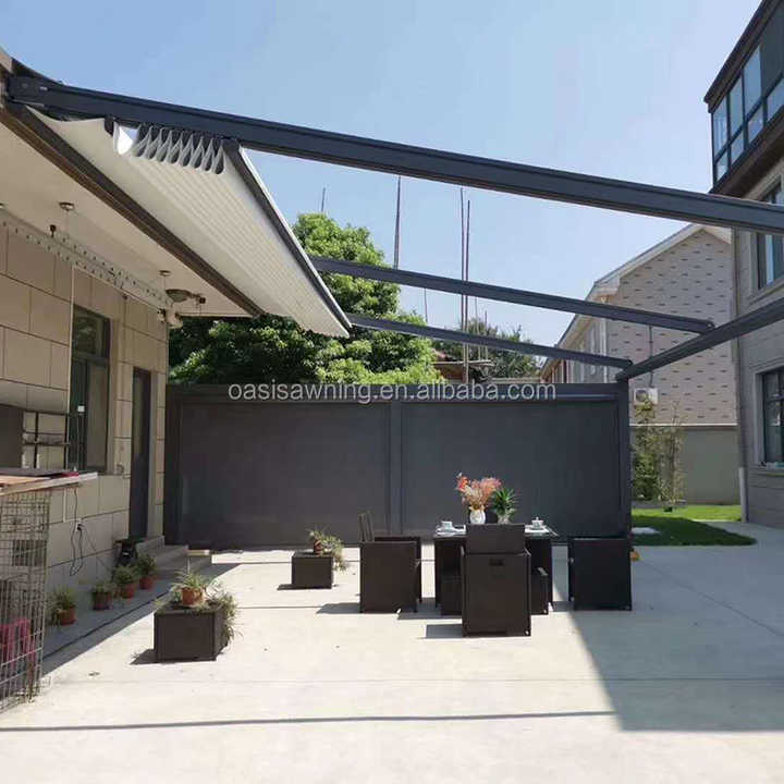 Waterproof Aluminum Retractable Patio Pergola Awning ODM