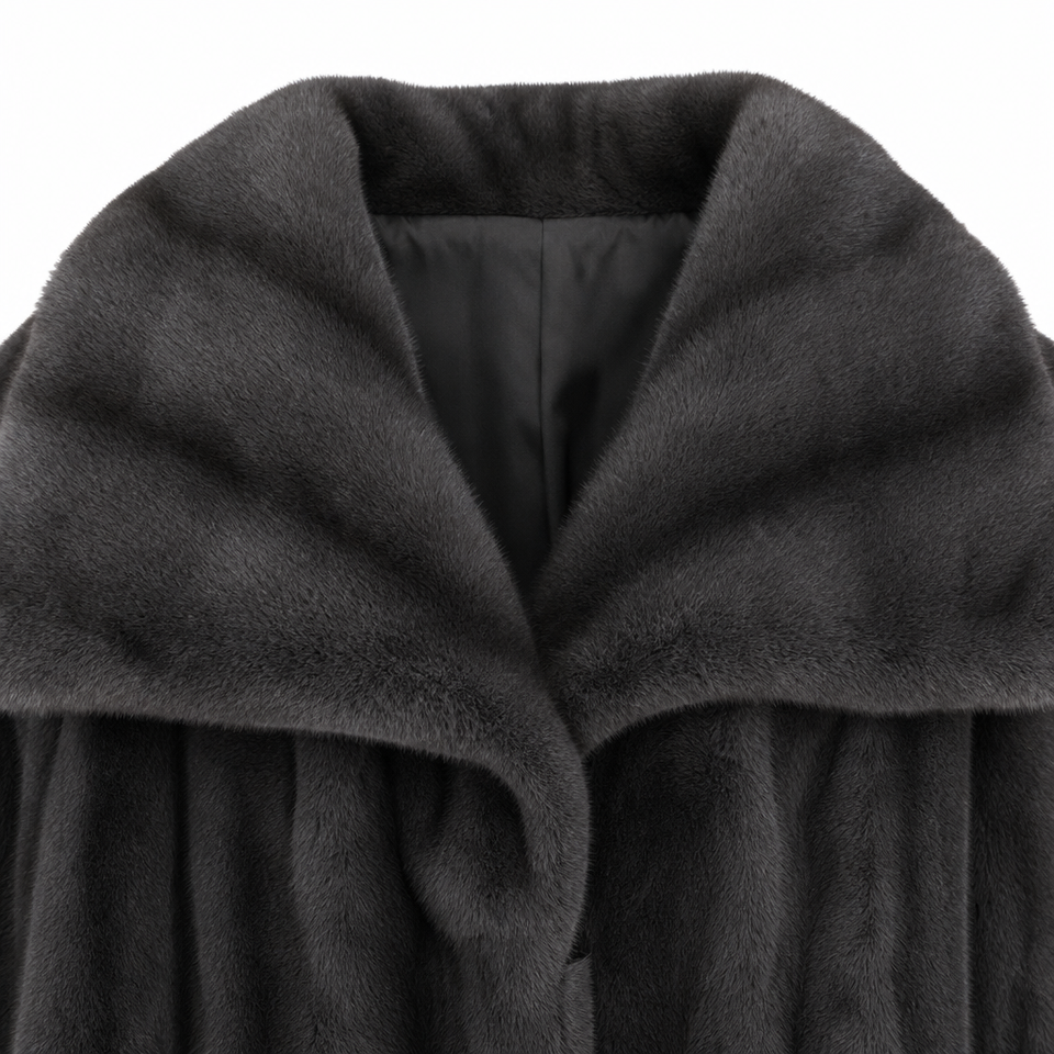 Women's Luxury Winter Grey Beige Mid Length Windproof 100% Polyester ...