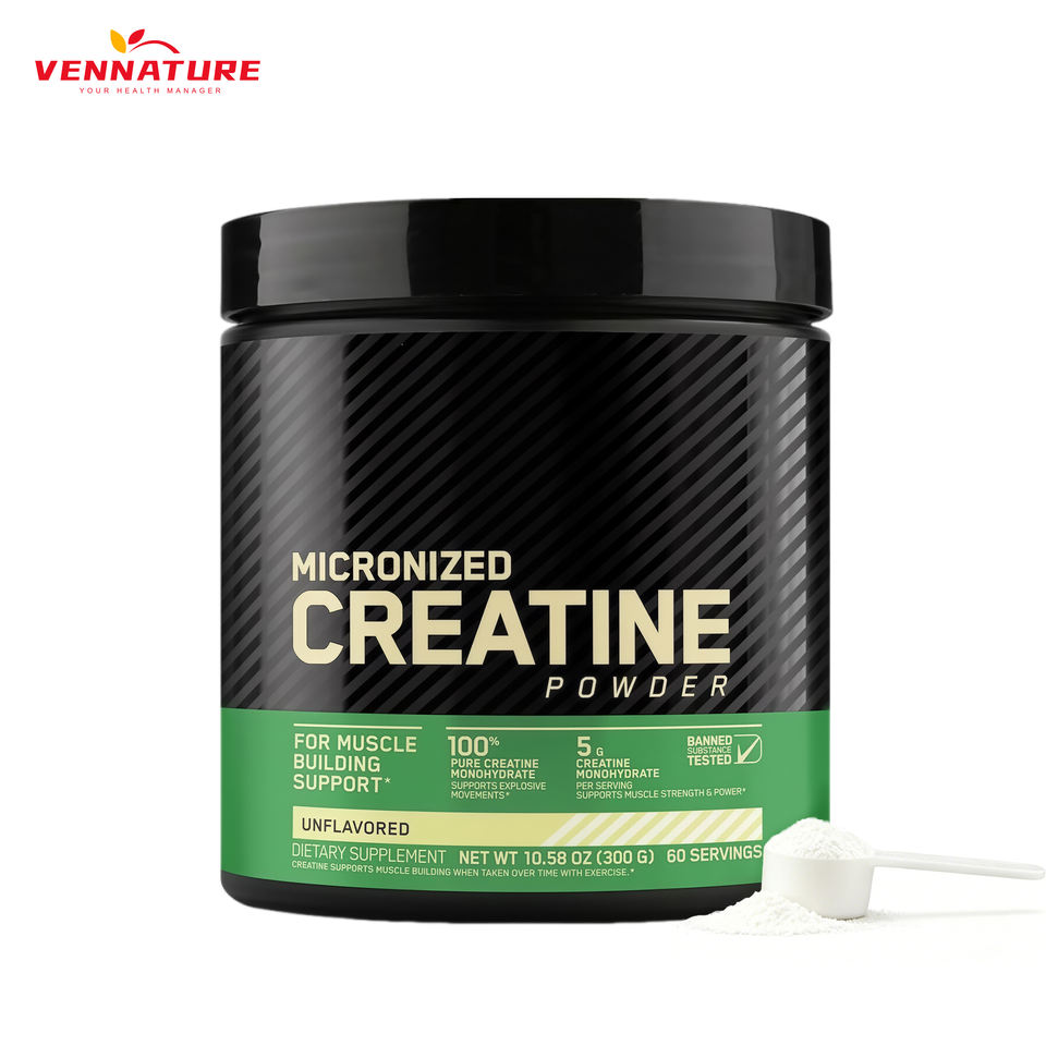 Natural Creatine Monohydrate Powder Supports Muscle Building Strength ...