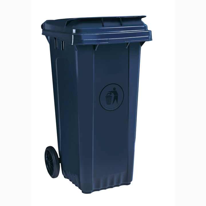 120 Liter Standing HDPE Plastic Waste Bin with Lid Garbage Container ...