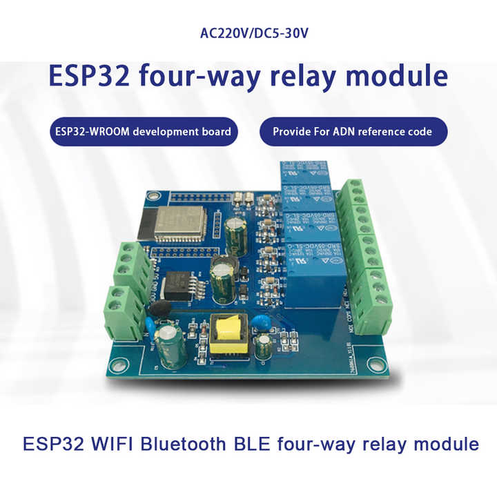 ESP32 Relay Development Board - 4 Channel AC/DC Control