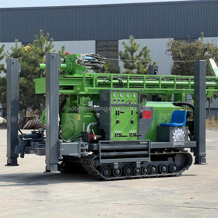 RAPTOR-S320 200 Meters Steel Crawler Mounted Water Well Drill Rig 220V Diesel Engine with Pump ...