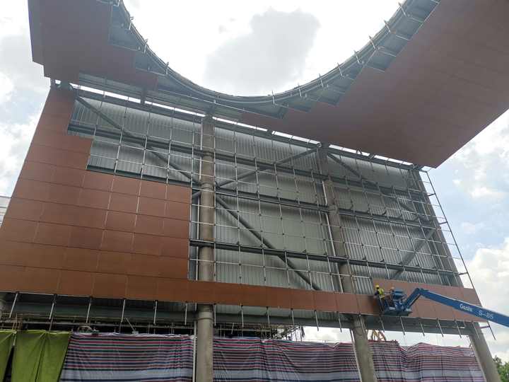 A2 Fireproof ACP Cladding Panel PVDF Wood Grain Aluminum Composite ...