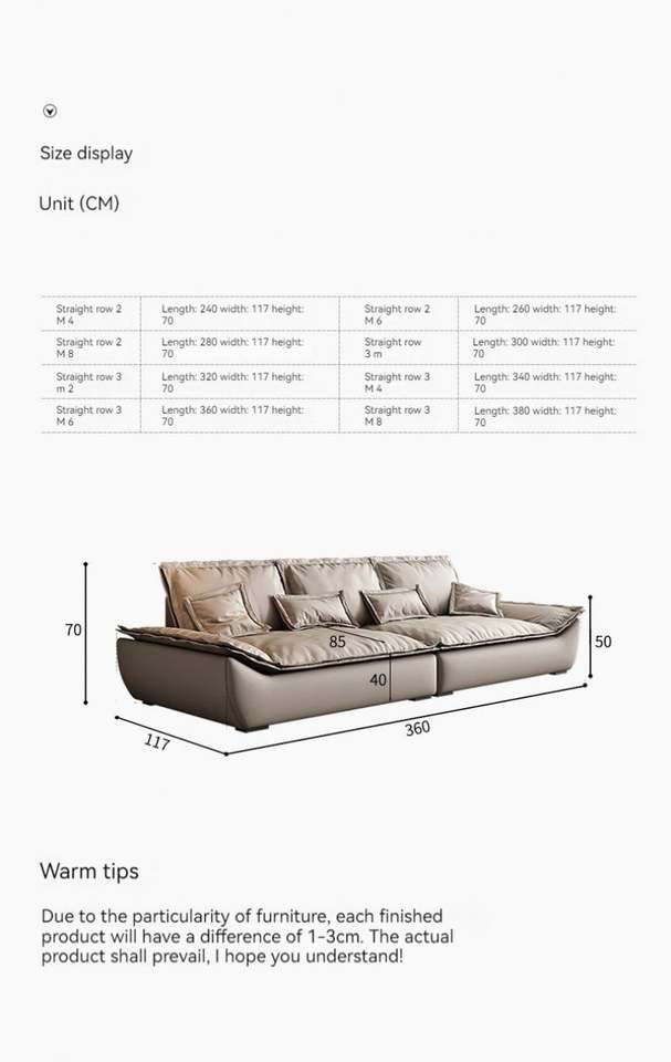 GEDO 2026 European Style Genuine Leather Sofa Small Living Room Boat ...
