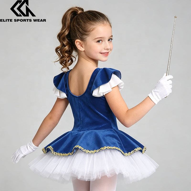Kids Girls Band Majorette Uniform Costume Cosplay Dress Performance ...