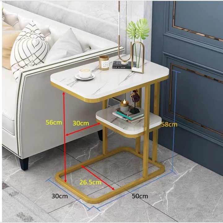 Modern Metal Freestanding Cubby Shelf Side Table for Living Room ...