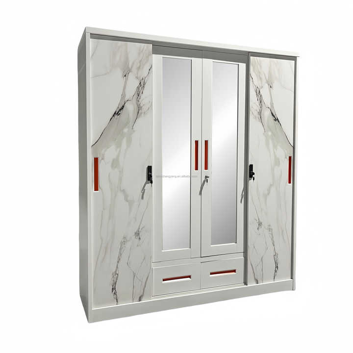 Factory Customized Bedroom Furniture Steel Wardrobe Lemari Pakaian Home ...