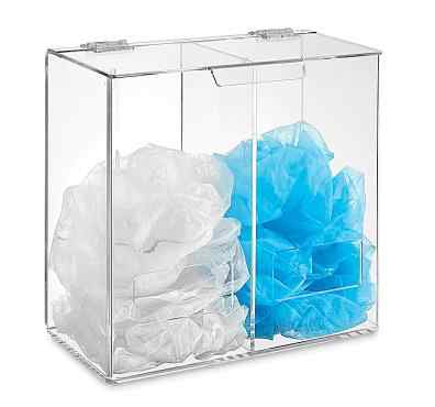 Clear Acrylic Bouffant Cap Dispensers - Glove Hairnet Dispensers