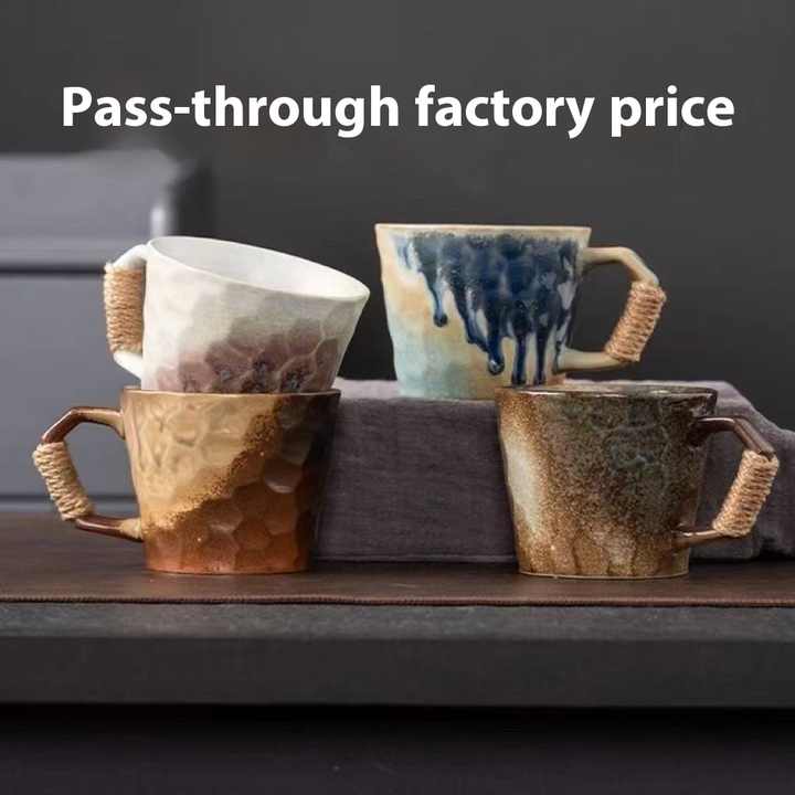 Style Ceramic Cup Kiln-Changed Zen Style Coffee Mug High-Value Coarse ...