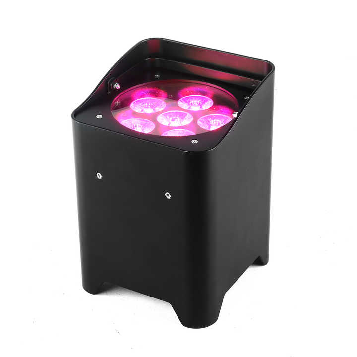 Waterproof 6-LED RGBWAUV Uplighter - DMX512 Control for Events