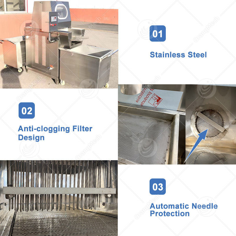 ORME Industrial Meat Brine Injection 48 Needle Manual Bone Meat Pickle ...