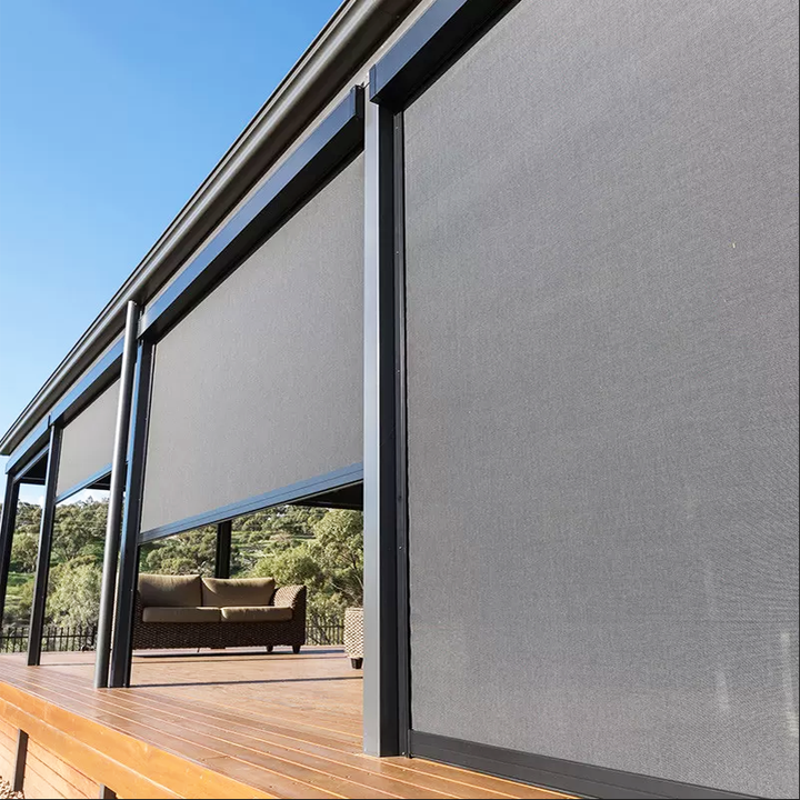 Motorized Zip Track Outdoor Blinds by MSJ - Durable & Stylish