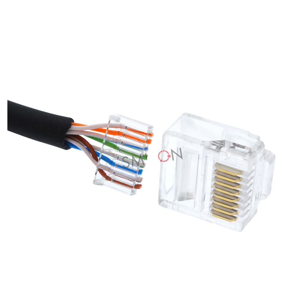 8P8C Ultra-Thin Short Body Network Cable Connector Non-Shielded UTP ...