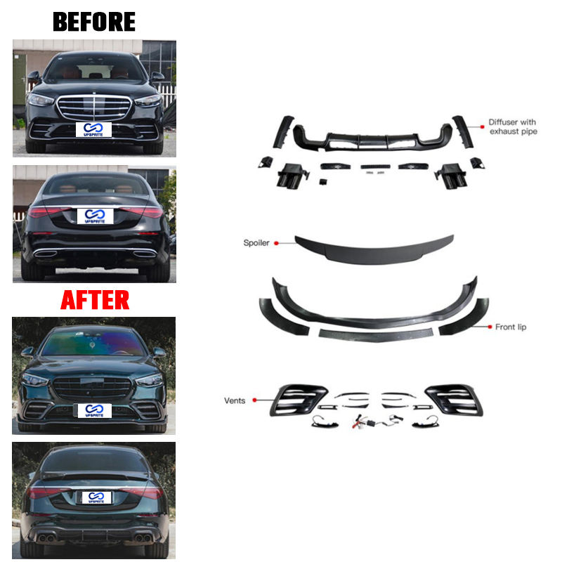 Car Bumper Hood Fender Modified Facelift Body Kit for Benz S-Class W221 ...