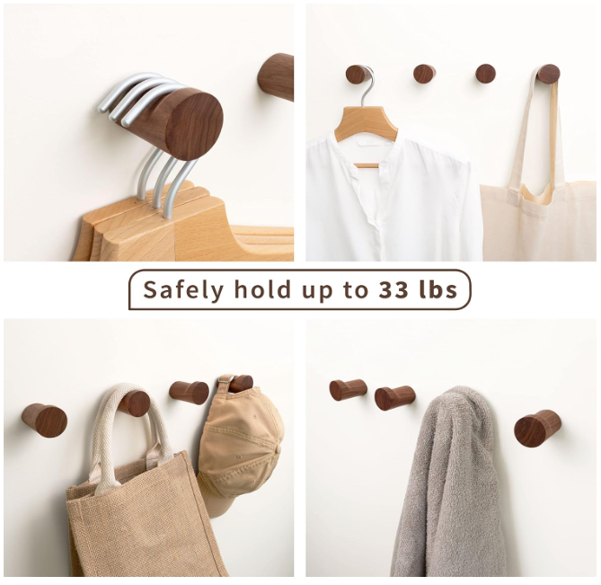 Wholesale Customized Wooden Wall-mounted Hooks Suitable the Entrances ...