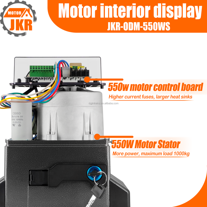 Remote Controlled 550W Sliding Door Motor for Aluminum Gate 1000KG Rack Drive Tuya Bluetooth ...