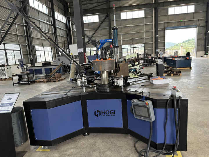 HOGI Automatic Hydraulic Metal tank Duct Cylinder Flange Crimping ...