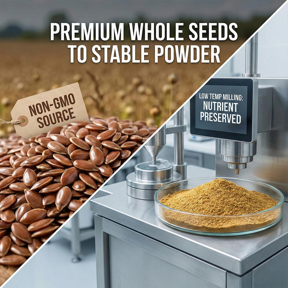 High Purity Herbal Natural Flaxseed Extract Powder with Alpha-Linolenic ...