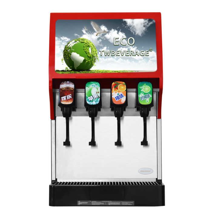 4 Flavors Juice Dispenser Machine with Eclectic Syrup Pump