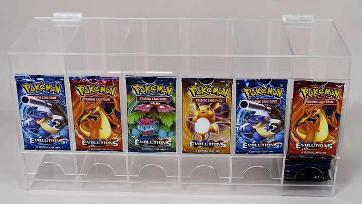 UV Protection Clear Acrylic Booster Pack Dispenser Transparent Acrylic ...