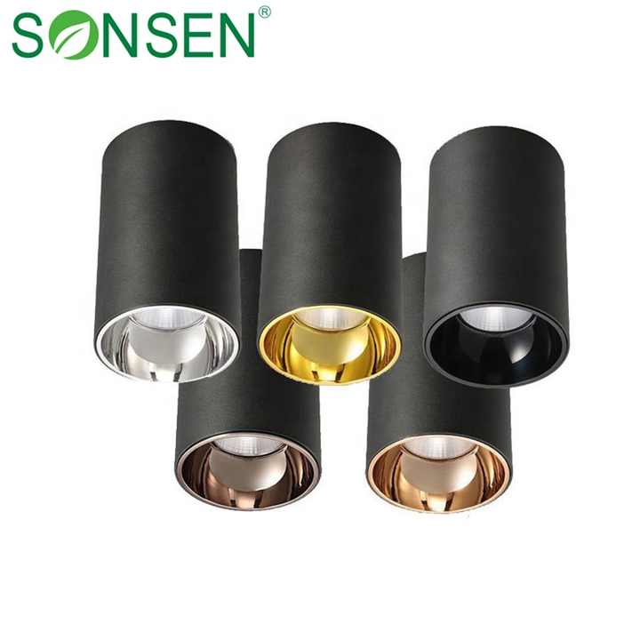 Round white cob led downlight cylinder led ceiling downlight 7w 12w 18w ...