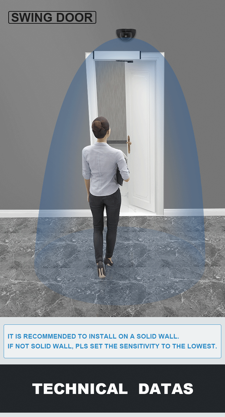 Doortec MS04 Microwave Motion Sensor Switch Door Open/Close Sensor Door ...