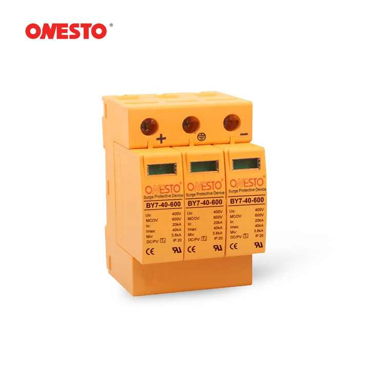 Onesto Dc Surge Arrester With Indicator 3p 600v Dc Spd Ip20 Lightning ...