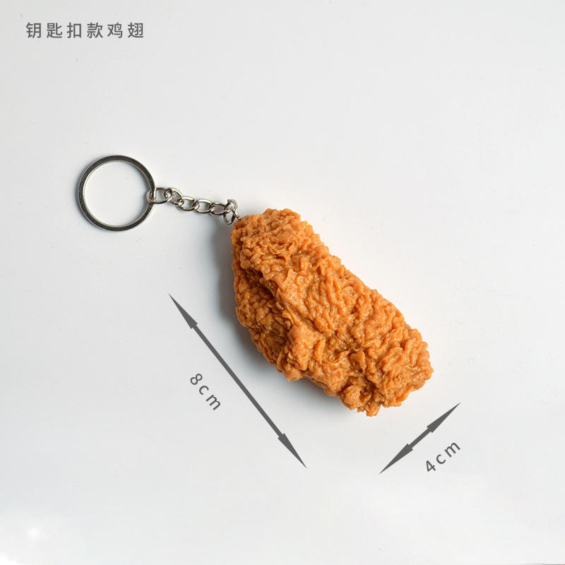 Simulation Food Keychain French Fries Chicken Nuggets Fried Leg Wing ...