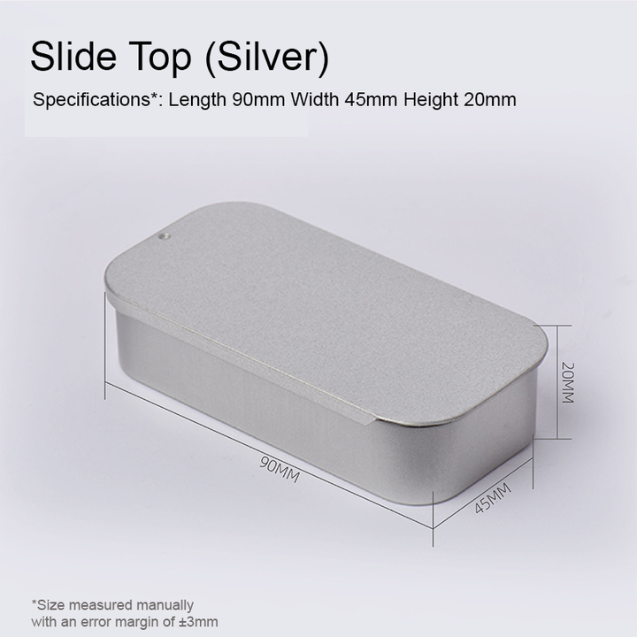 Custom Logo Metal Tin Box with Slide Top Push-pull Sliding Lid Tinplate ...